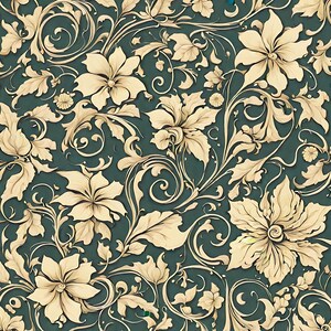 Flowers Digital Paper, Vintage Flowers, Seamless Pattern, Floral ...