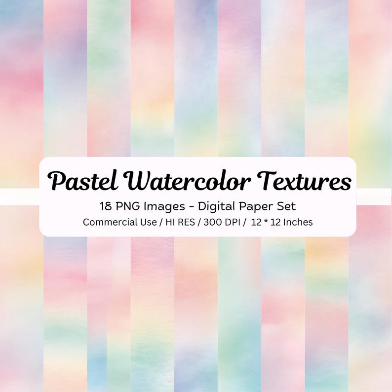 Pastel Watercolor, Pastel Digital Paper, Pastel Ombre Wallpaper, Pastel ...