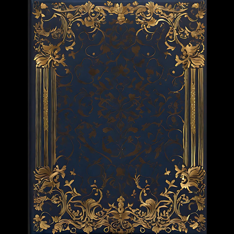 Gilded Blue Book Cover, Gilded Book Cover, Gilded Gold, Blue Leather ...