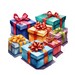 Wrapped Gifts Clipart - 10 High Quality Pngs, Gift Box Clipart, Gift ...
