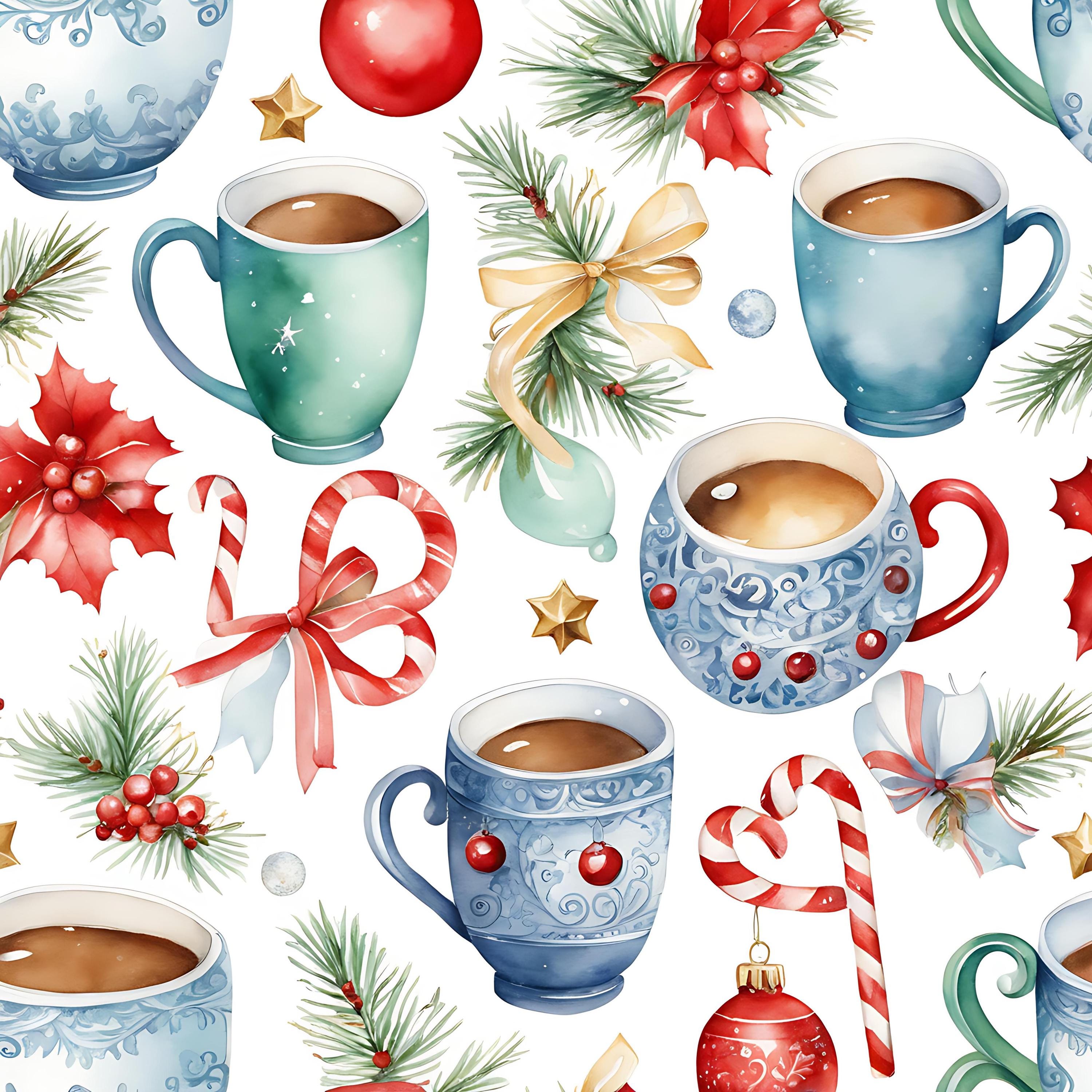 Christmas Digital Paper, Holiday Paper, Winter Theme, Scrapbook Paper ...