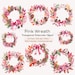 Watercolor Pink Wreath - Pastel Pink Floral Wreath Clipart, Watercolor ...
