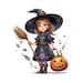 Halloween Witch Clipart - 10 High Quality Pngs, Watercolor Witch, Jack ...