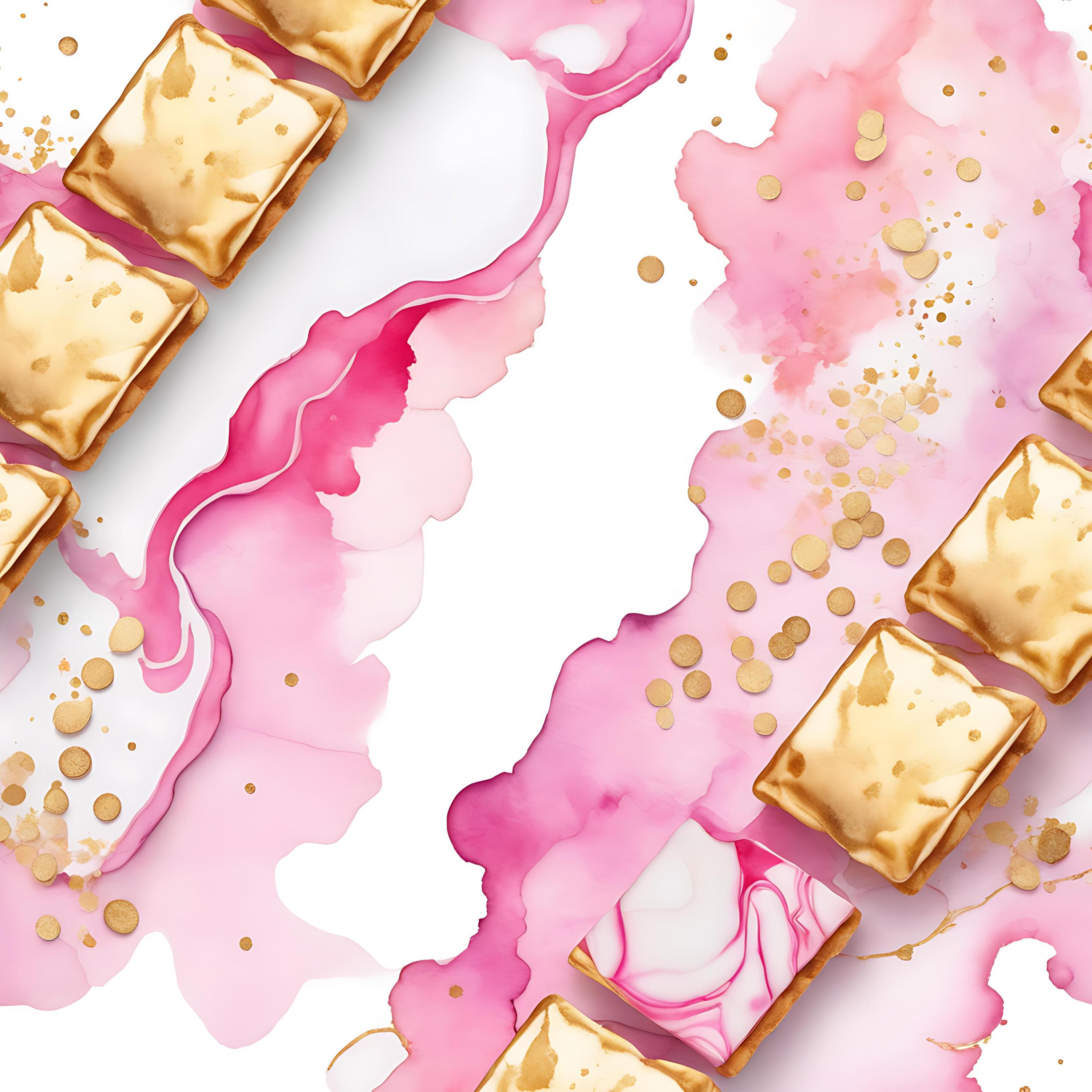 Pink and Gold Marble Digital Paper, Seamless Marble Textures, Gold Foil ...