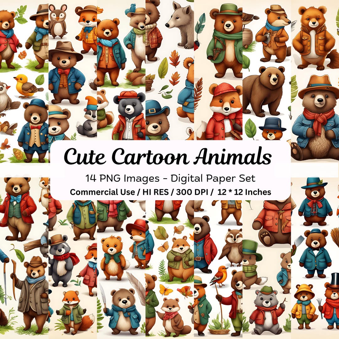 Teddy Bear Digital Paper, Nursery Seamless Pattern, Baby Shower ...