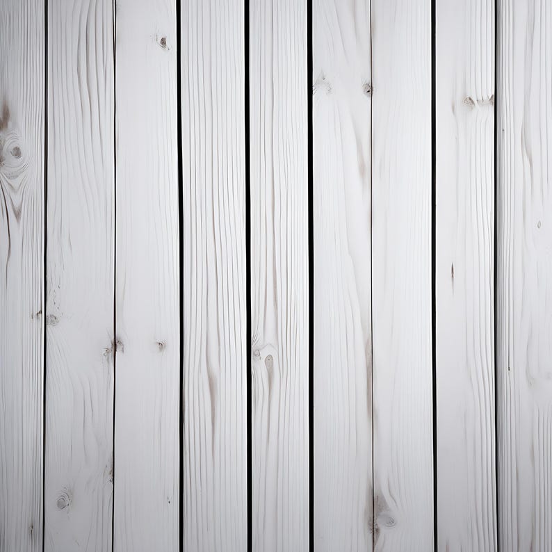 White Wood Digital Paper, White Wood Texture, Seamless Wooden Planks ...