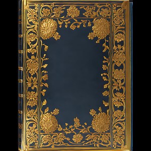 Gilded Blue Book Cover, Gilded Book Cover, Gilded Gold, Blue Leather ...