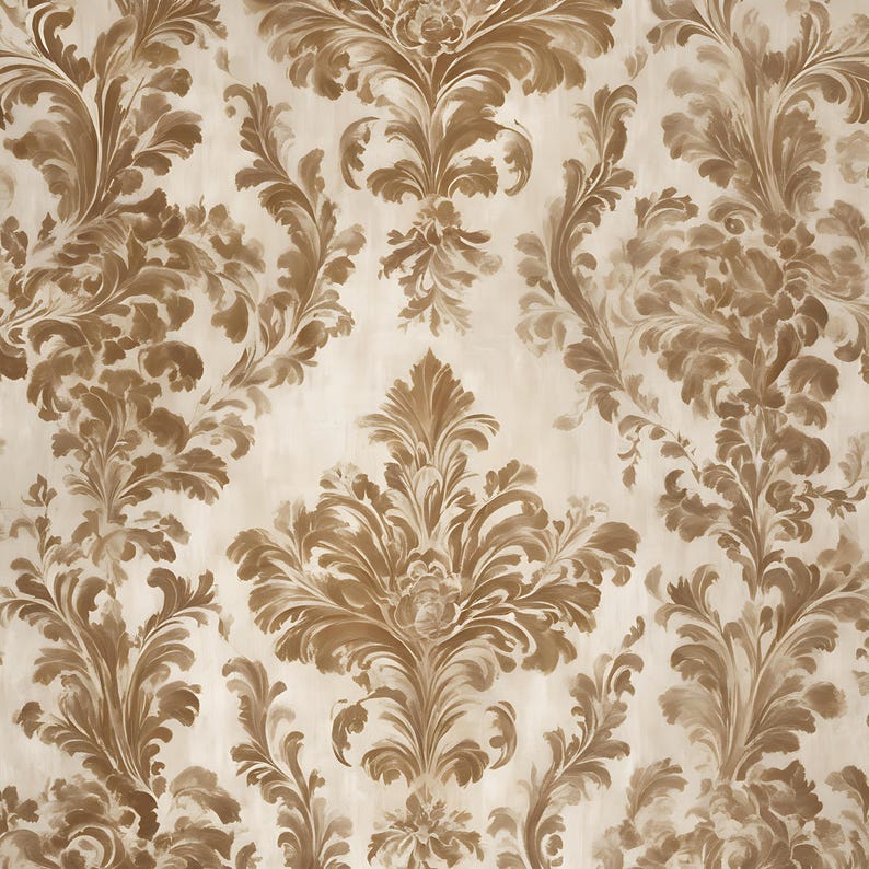 Distressed Damask Digital Paper, Vintage Textured Paper, Grunge ...