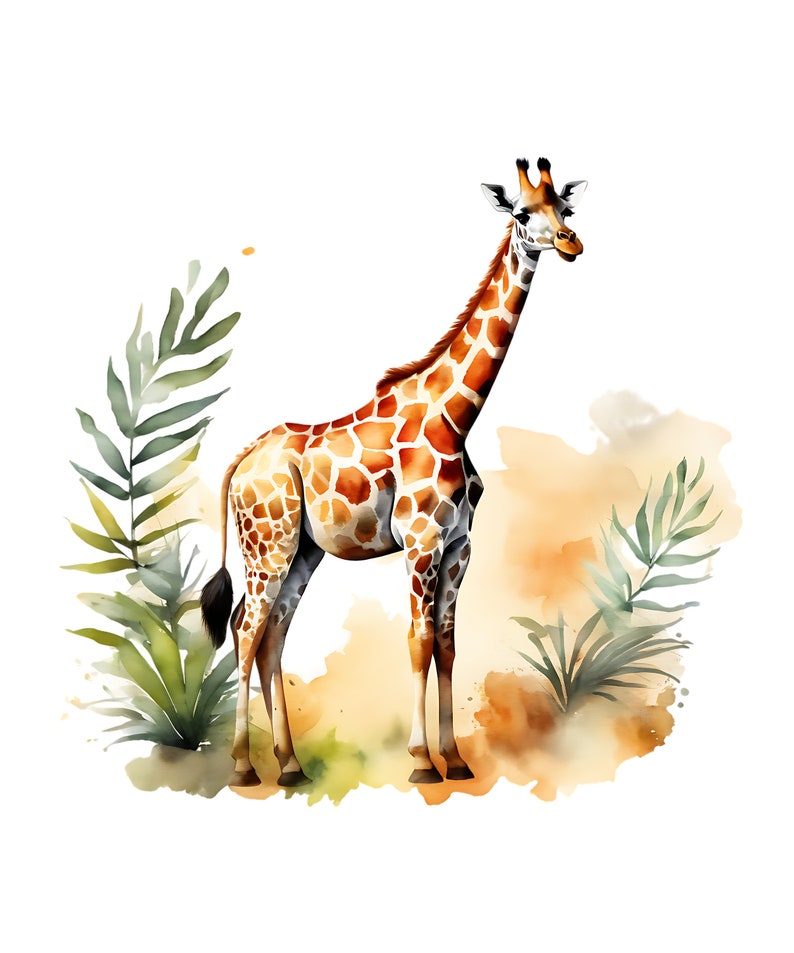 Watercolor Safari Animals Clipart, Safari Clipart, Safari Animals ...