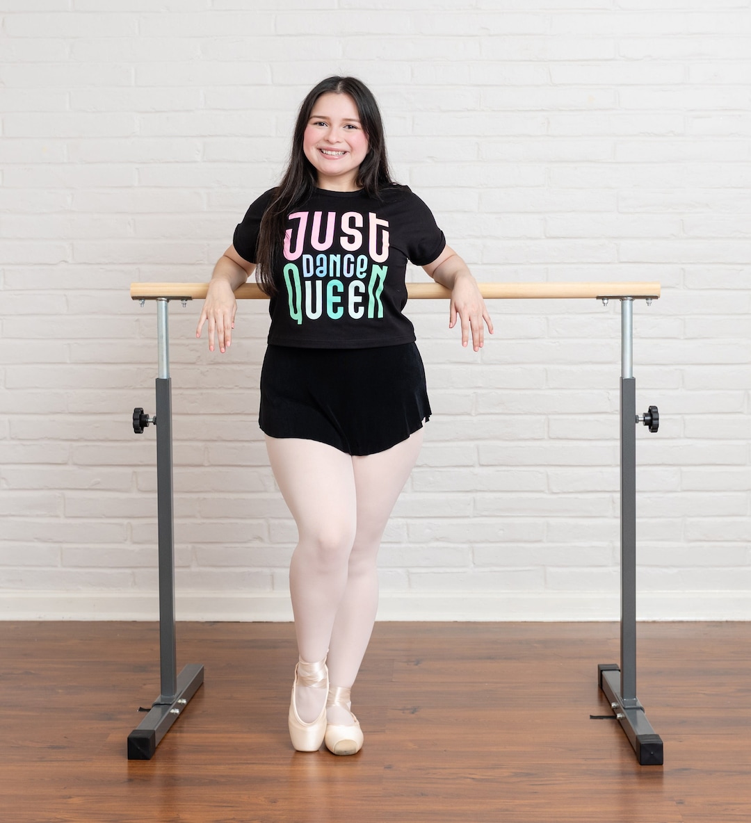 JUST DANCE QUEEN Crop Top Black, Dance Wear, Ballet, Workout Wear ...
