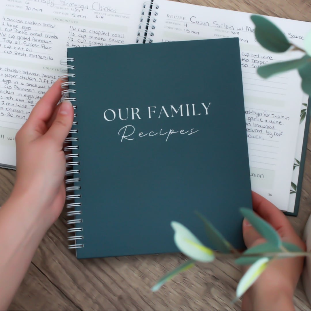 Blank Recipe Book to Write in Your Own Recipes DIY Family Cook Book ...