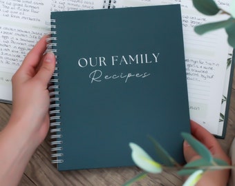 Blank Recipe Book to Write in Your Own Recipes DIY Family Cook Book ...