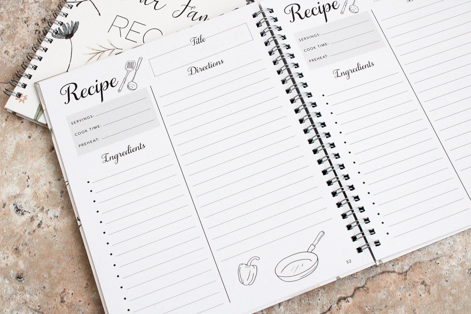 Blank Recipe Book to Write in Your Own Recipes DIY Family Recipe ...