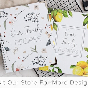 Blank Recipe Book to Write in Your Own Recipes DIY Family Recipe ...