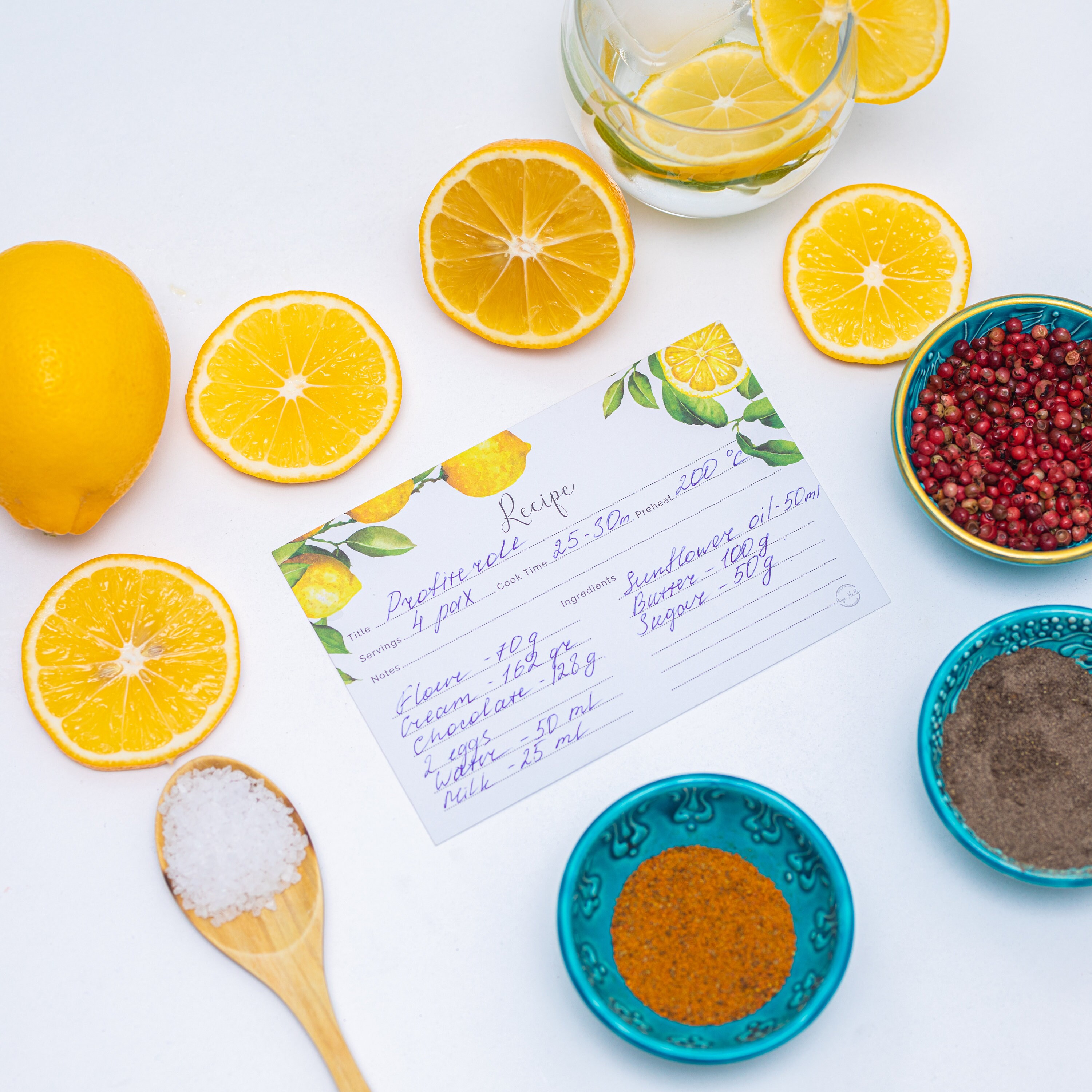 Wooden Recipe Box With Cards Dividers and DIY Recipe Book 50 4x6 Recipe ...