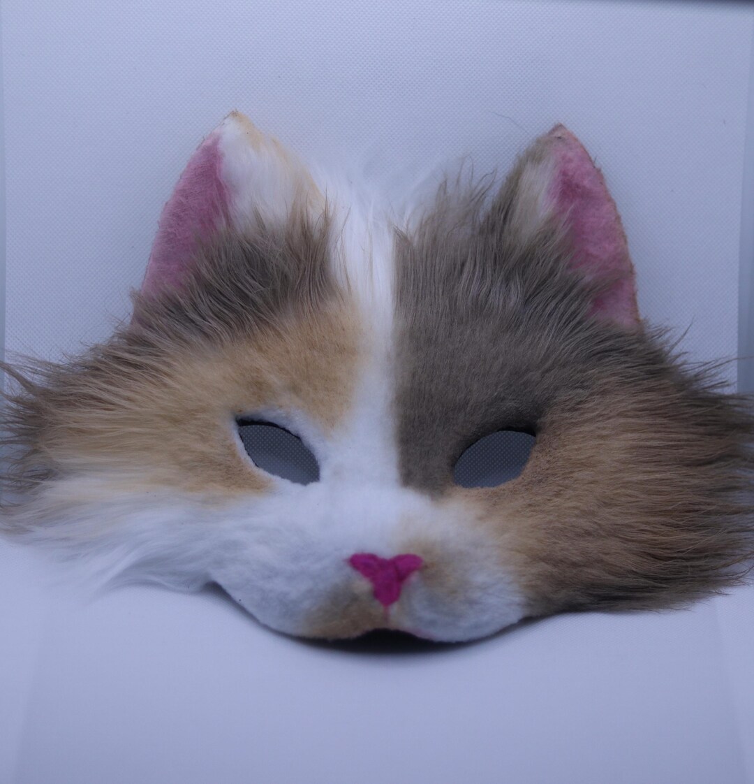 Calico Cat Mask | Handmade Plastic Base - Etsy