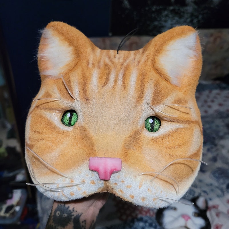 Therian Orange Tabby Cat Mask - Etsy