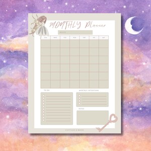 Tan Fairy-daily, Weekly, Monthly Calendar-practical and Mystical - Etsy