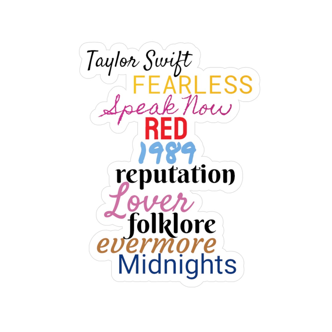 Eras Albums, Vinyl Decals, Swifties - Etsy