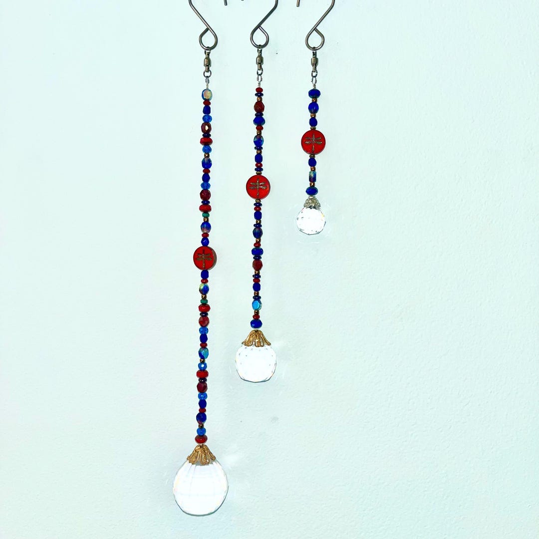 Red Dragonfly Suncatcher Crystals Made With Egyptian Crystal and Czech ...