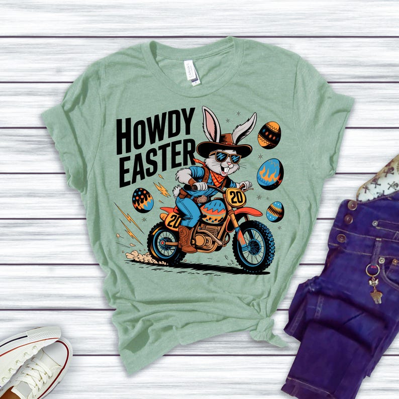 Howdy Easter Biker Bunny Png Dirt Bike Png for Kids Easter Png Unique ...