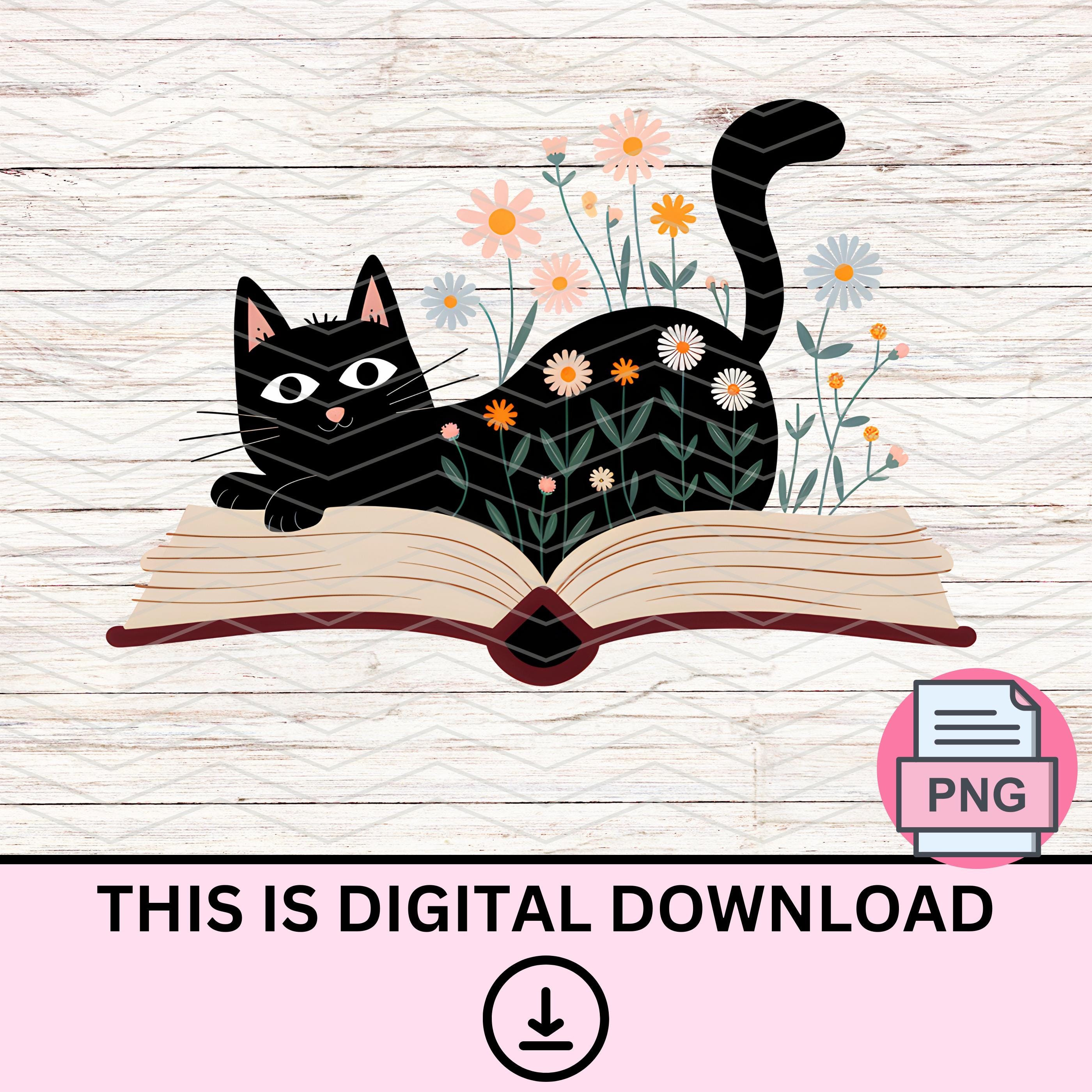 Open Book Lover Cat Png Books and Cats Png Reading Png Cat Book Png ...