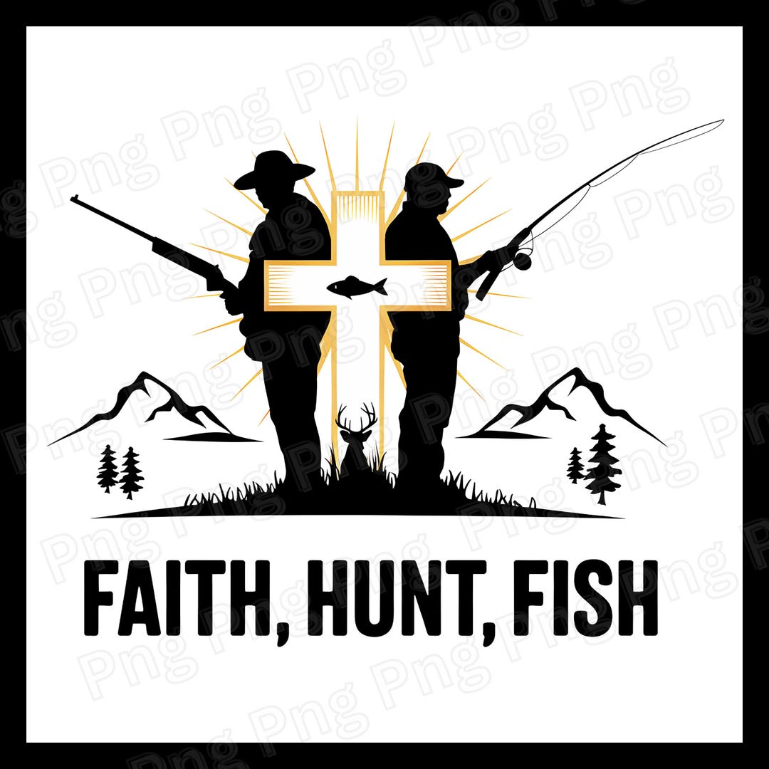 Cross Hunting Fishing Png Christian Hunting Png Outdoor Png Cross Png ...