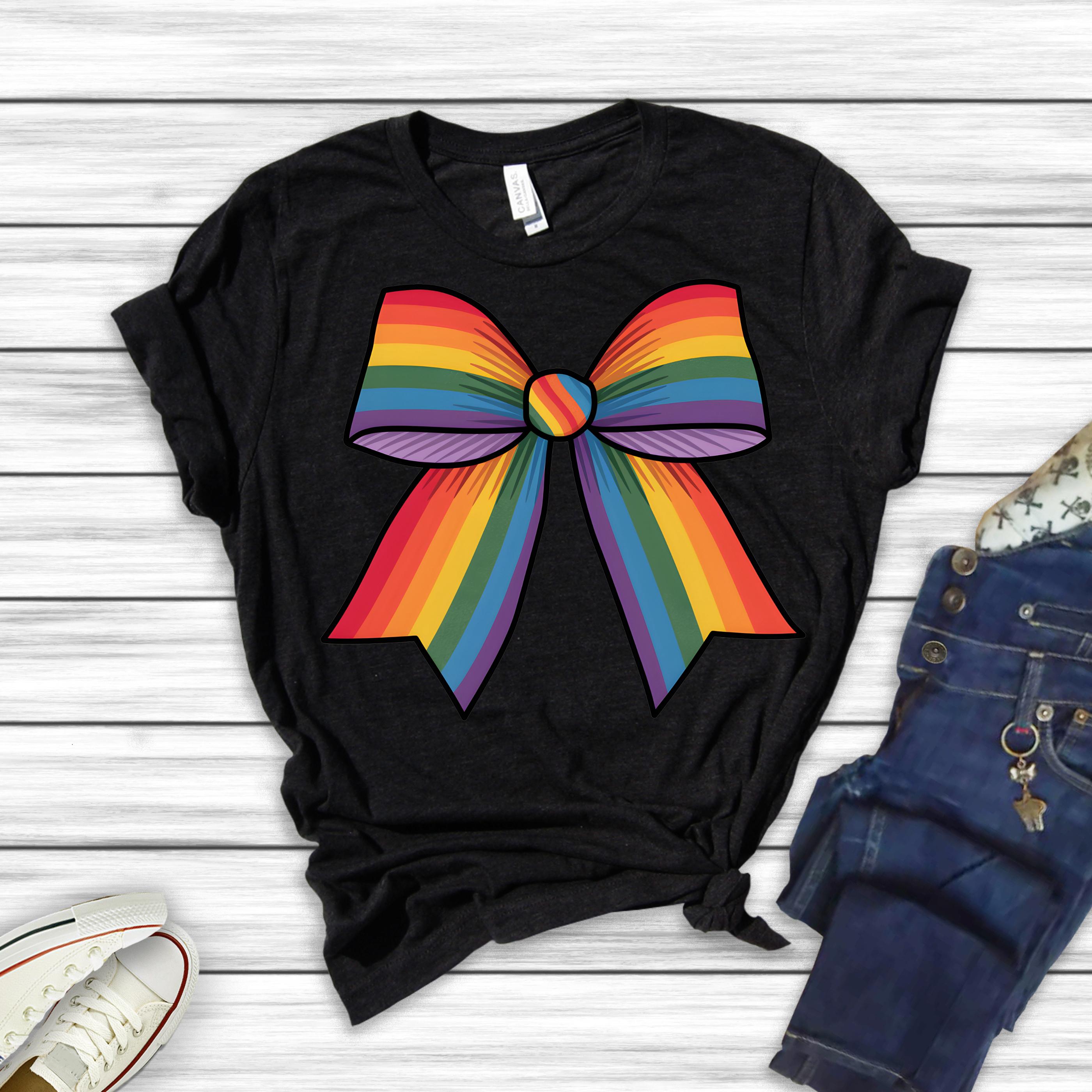 Rainbow Coquette Bow Png Pride Bow Digital Download Trendy Coquette Png Lgbt Pride Month Retro ...