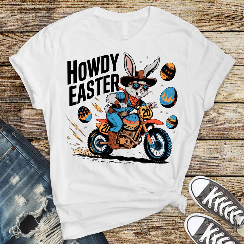 Howdy Easter Biker Bunny Png Dirt Bike Png for Kids Easter Png Unique ...