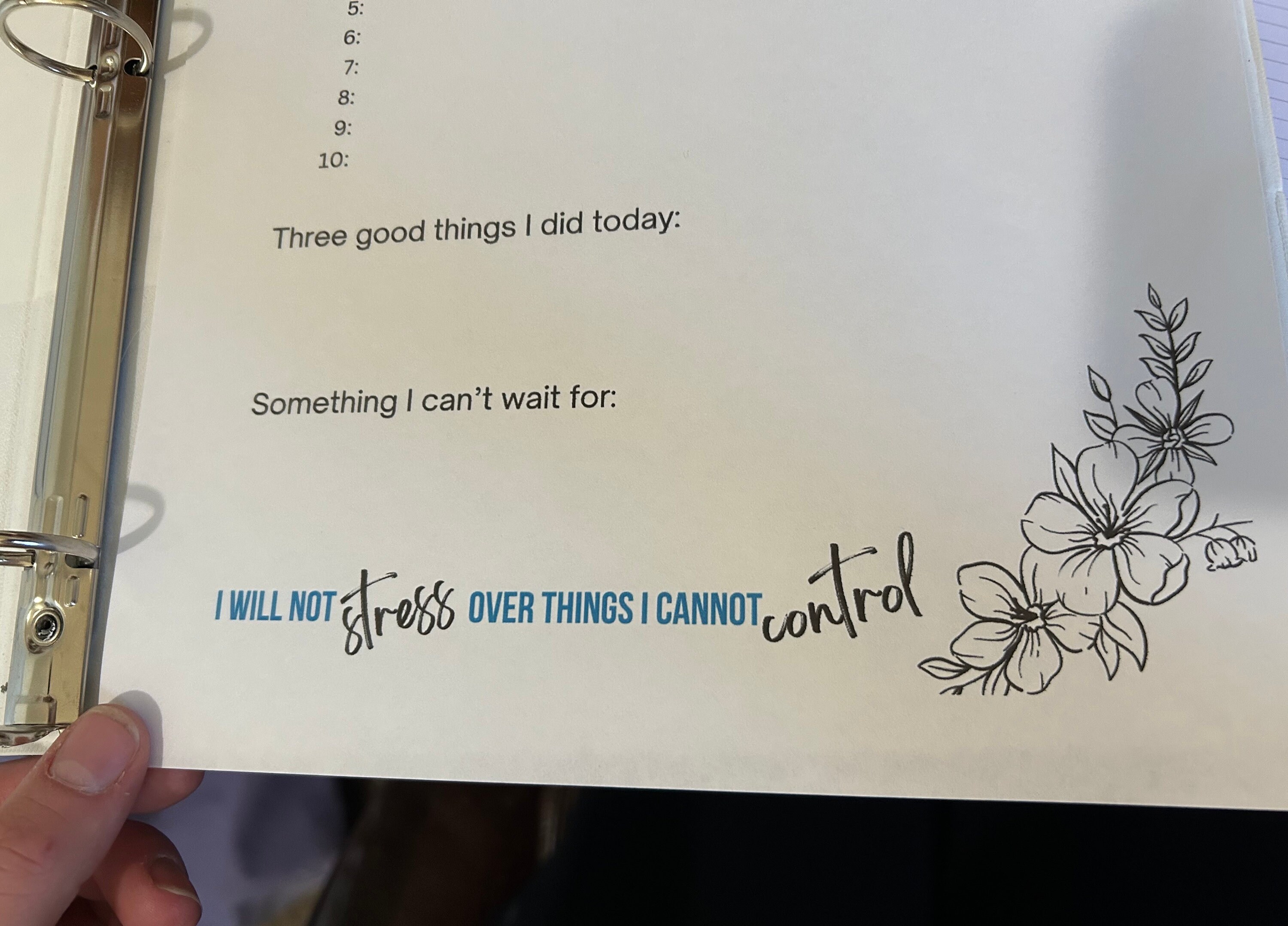 Gratitude Pages Ten Good Things - Etsy