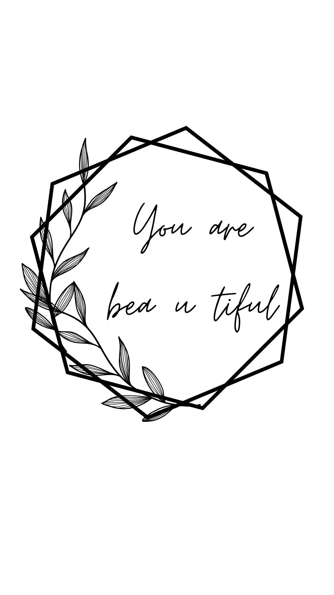 You Are Bea-u-tiful Affirmation SVG/PNG - Etsy