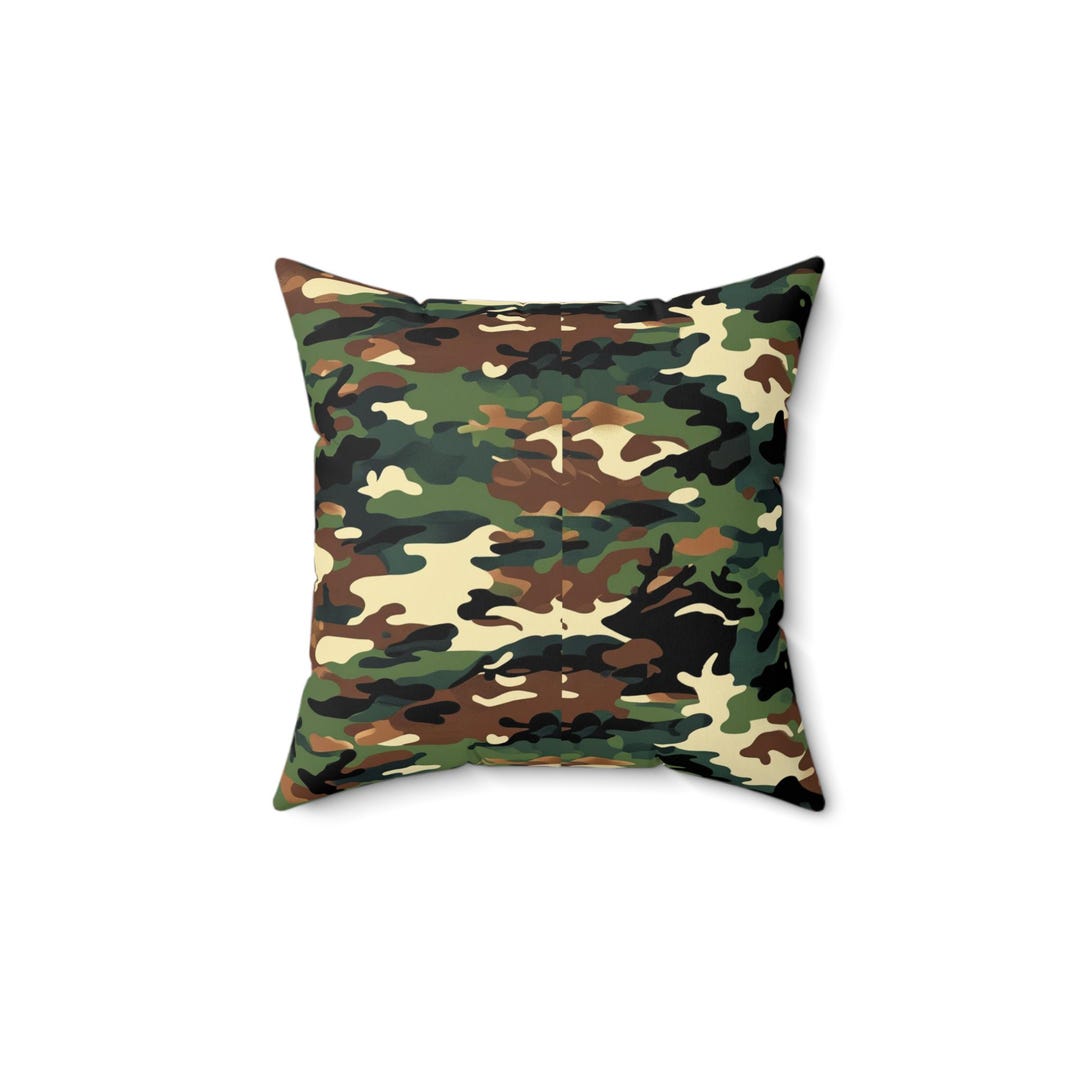 Camo Decorative Pillow, Military Style Home Decor, Cozy Throw Cushion ...