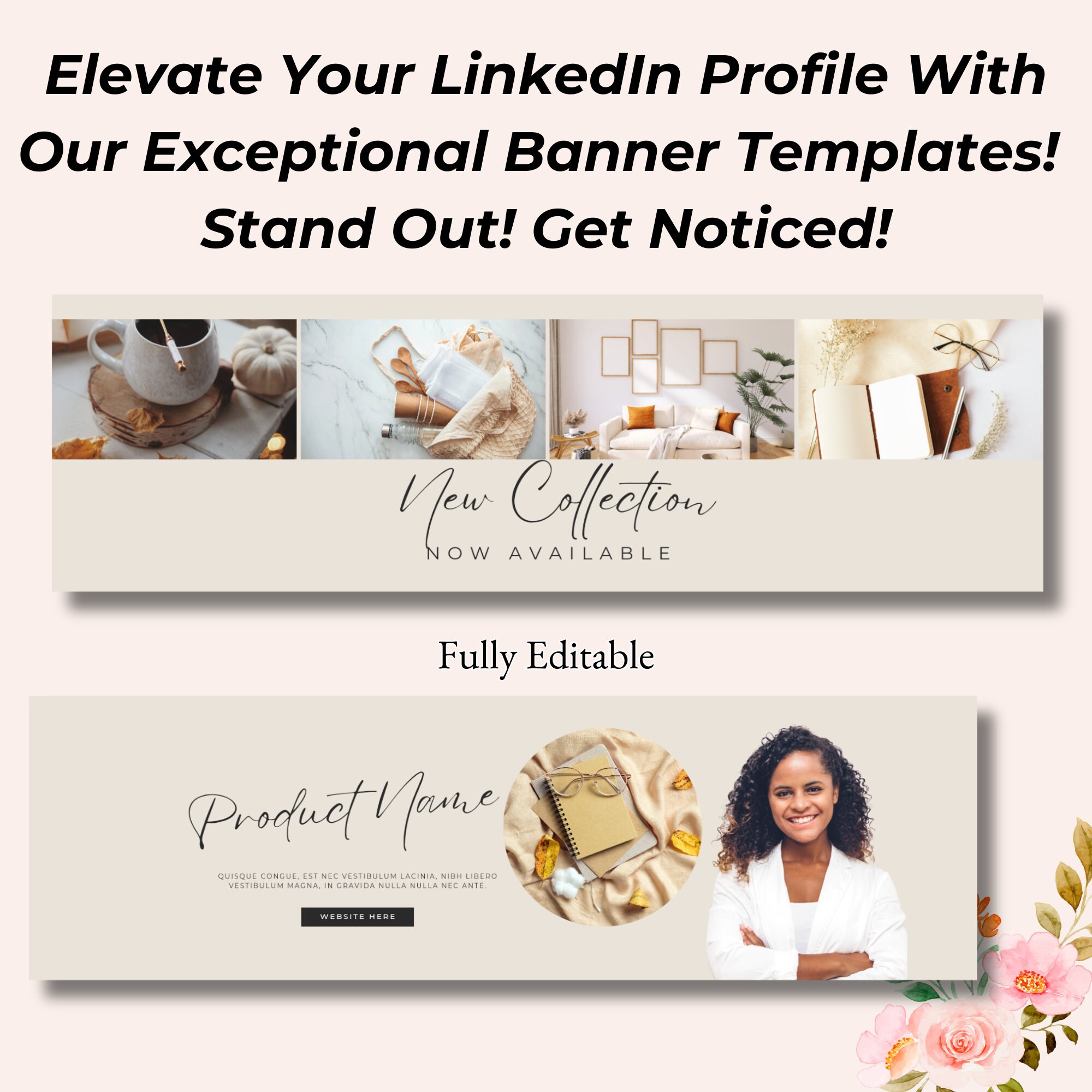 Linkedin Banner Templates, Banner Templates for Linkedin. - Etsy