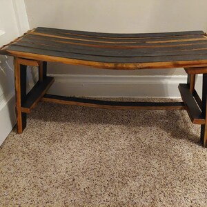 Bourbon Barrel Stave Bench - Etsy