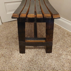 Bourbon Barrel Stave Bench - Etsy