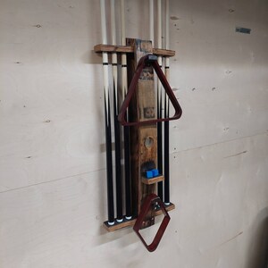 Bourbon Barrel Stave Pool Cue Rack / Billiard Cue Shelf - Etsy