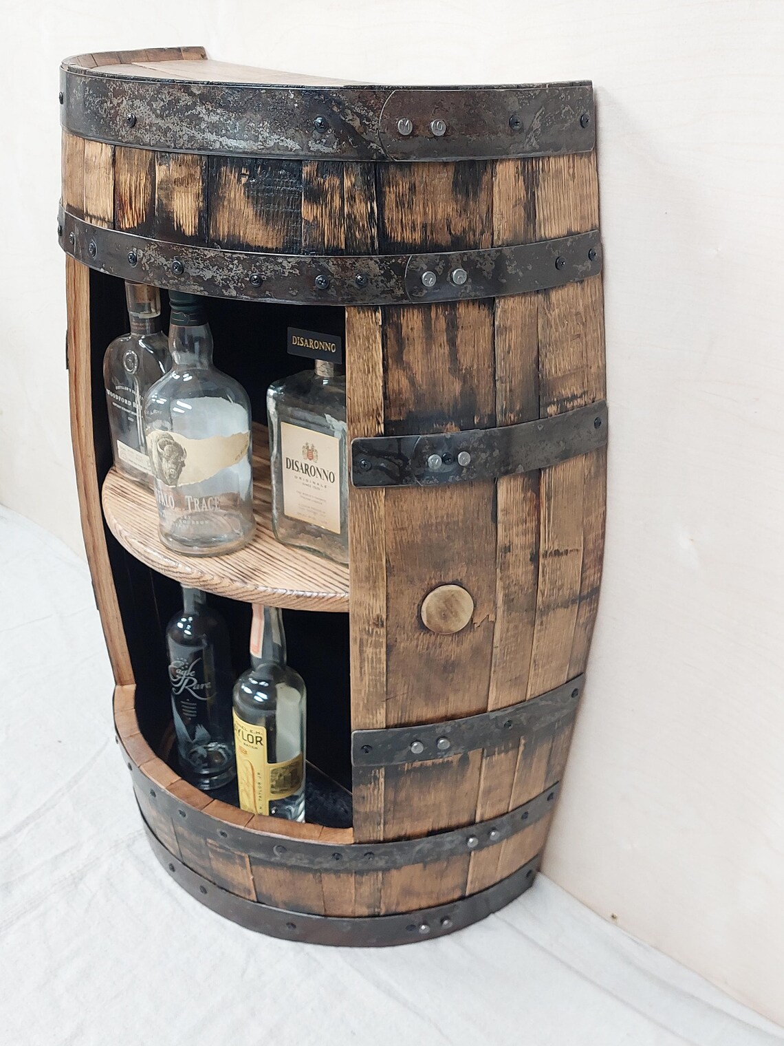 Refurbished Bourbon Barrel Cabinet, Rustic Liquor Storage - Etsy