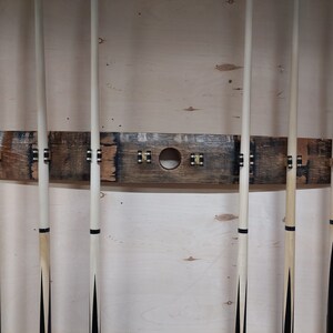Bourbon Barrel Stave Pool Cue Rack / Billiard Cue Shelf - Etsy