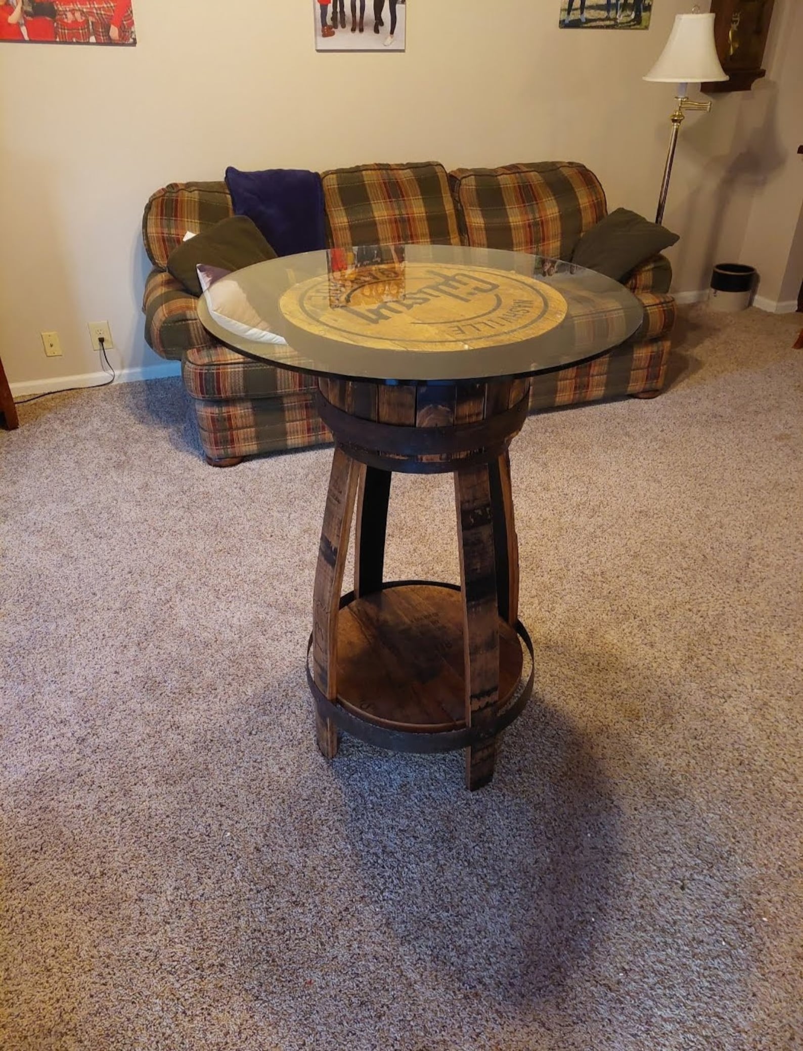 Bourbon Barrel Pub Table - Etsy