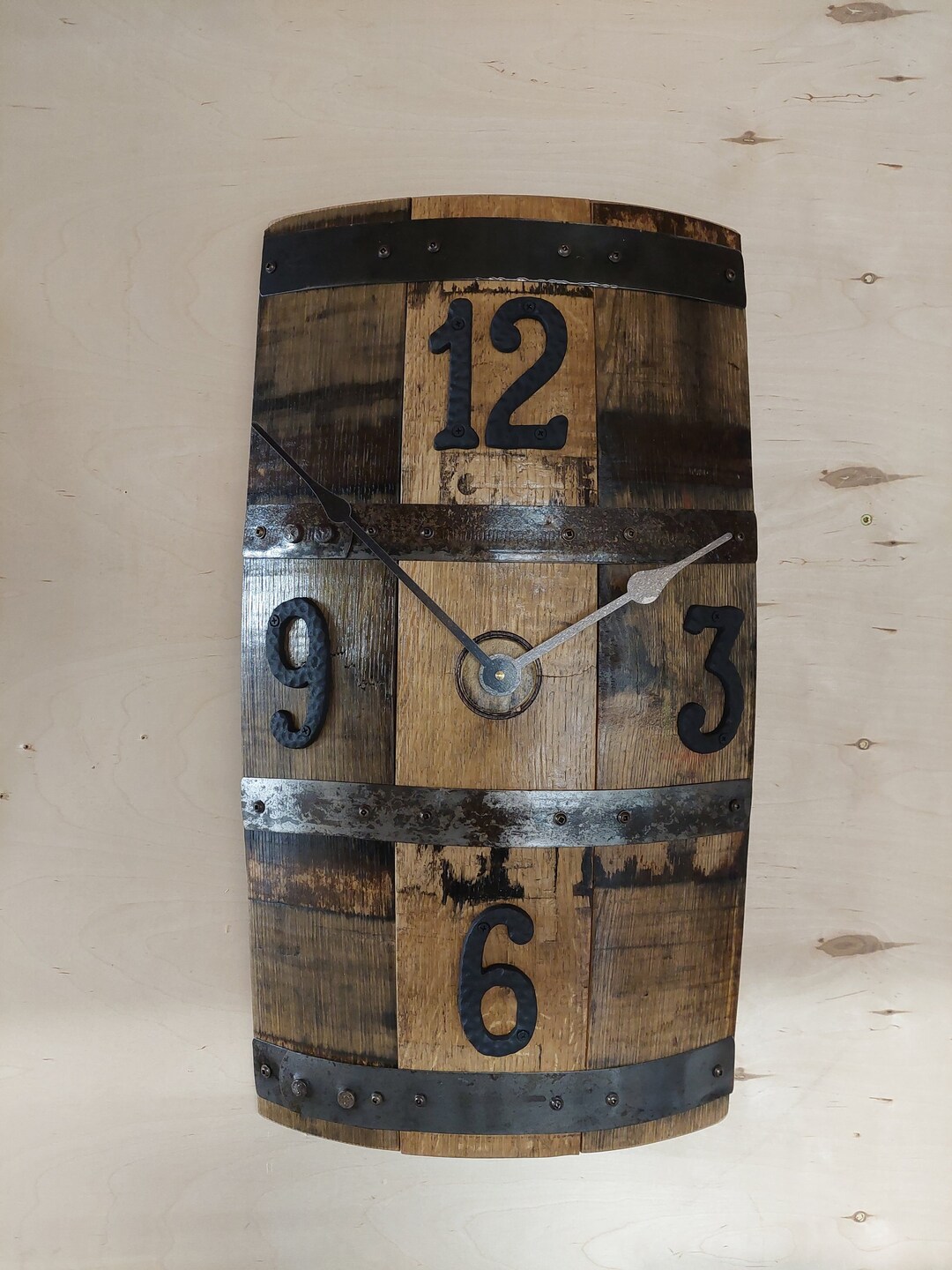 Bourbon Barrel Stave Clock: Rustic Wall Decor - Etsy