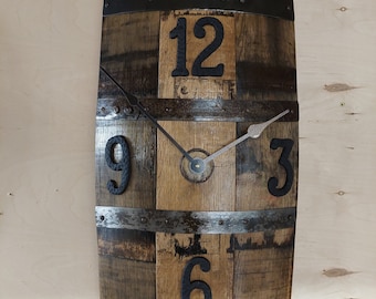 Whiskey Barrel Stave Wall Clock - Etsy