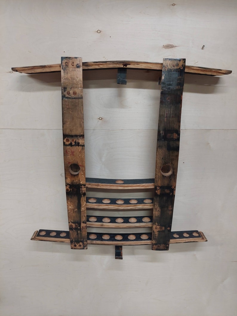 Bourbon Barrel Stave Pool Cue Rack / Billiard Shelf - Etsy