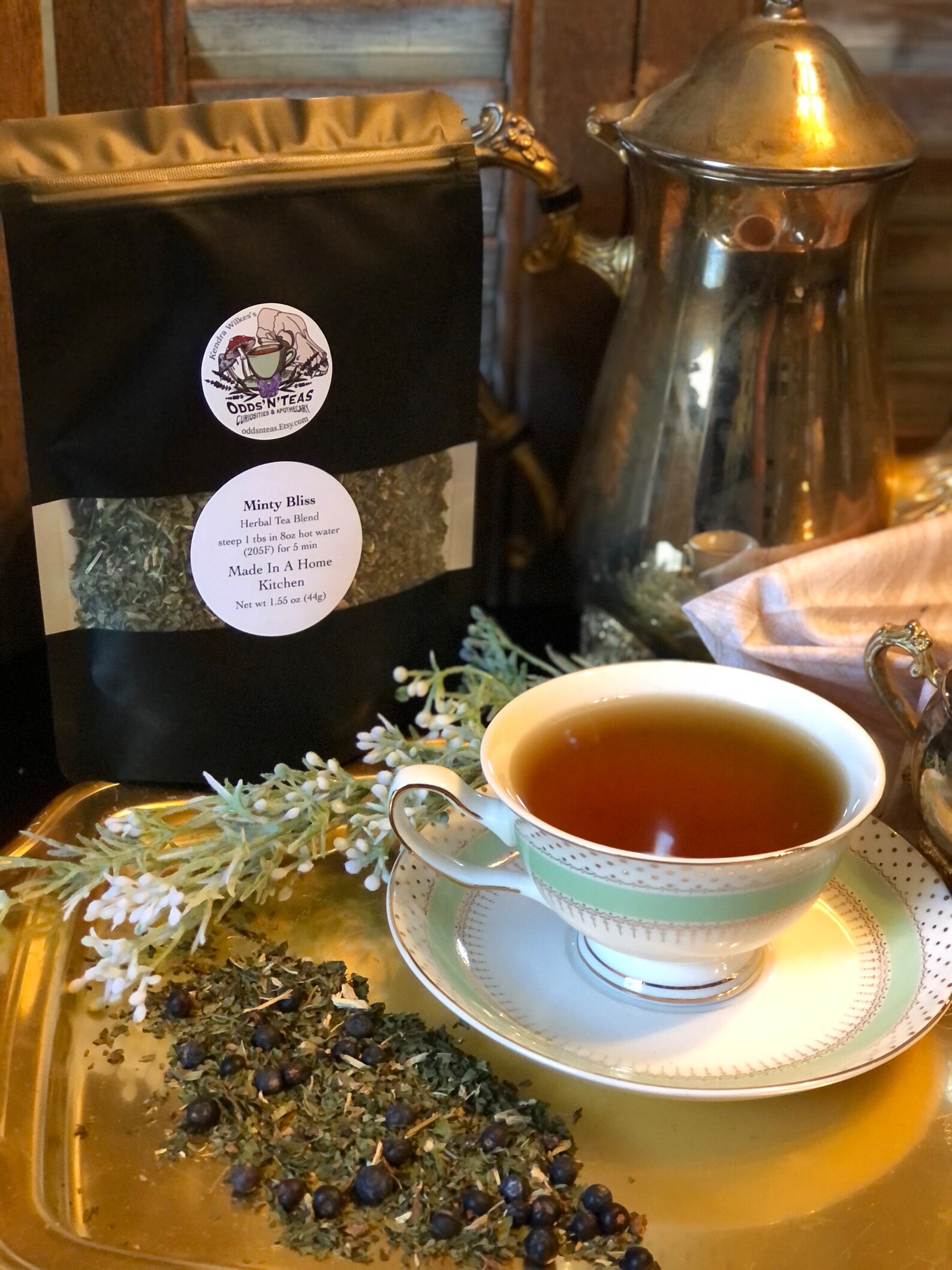 Minty Bliss - Herbal Tea Loose Leaf Blend by Odds’n’teas - Etsy