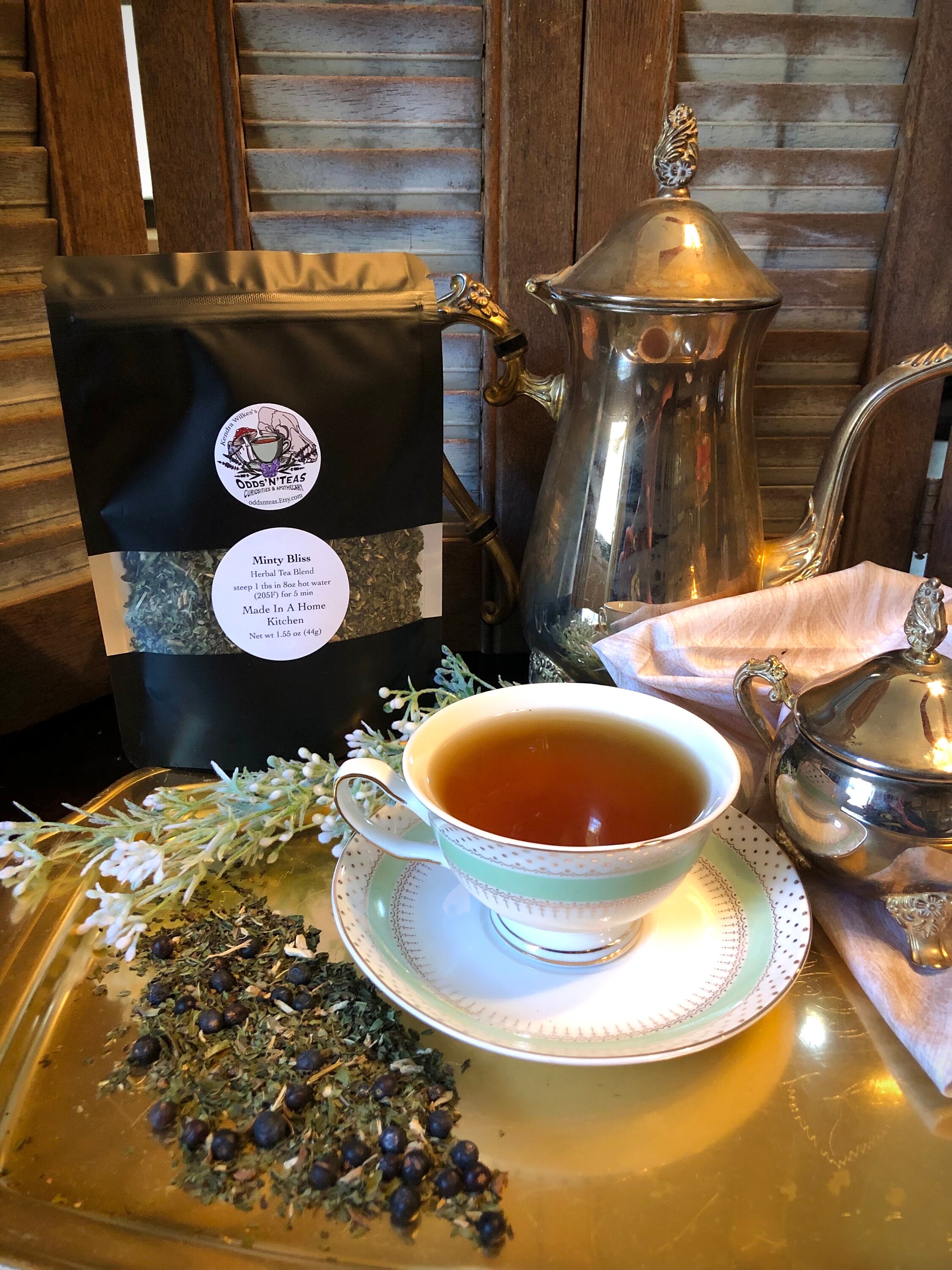 Minty Bliss - Herbal Tea Loose Leaf Blend by Odds’n’teas - Etsy