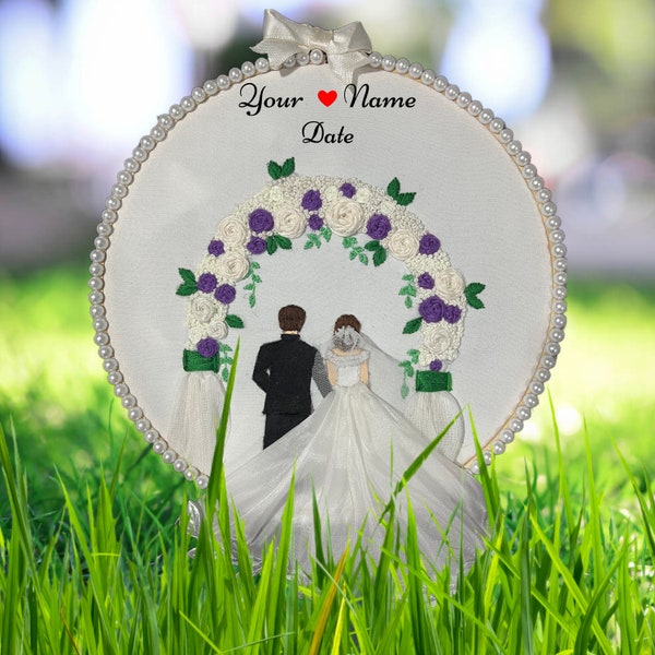 Wedding Embroidery Hoop - Etsy