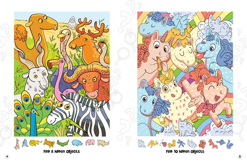 Puzzle Book find the Hidden Object Pets and - Etsy