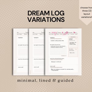 Digital Dream Journal, Sleep Tracker, Sleep Log, Goodnotes Template ...