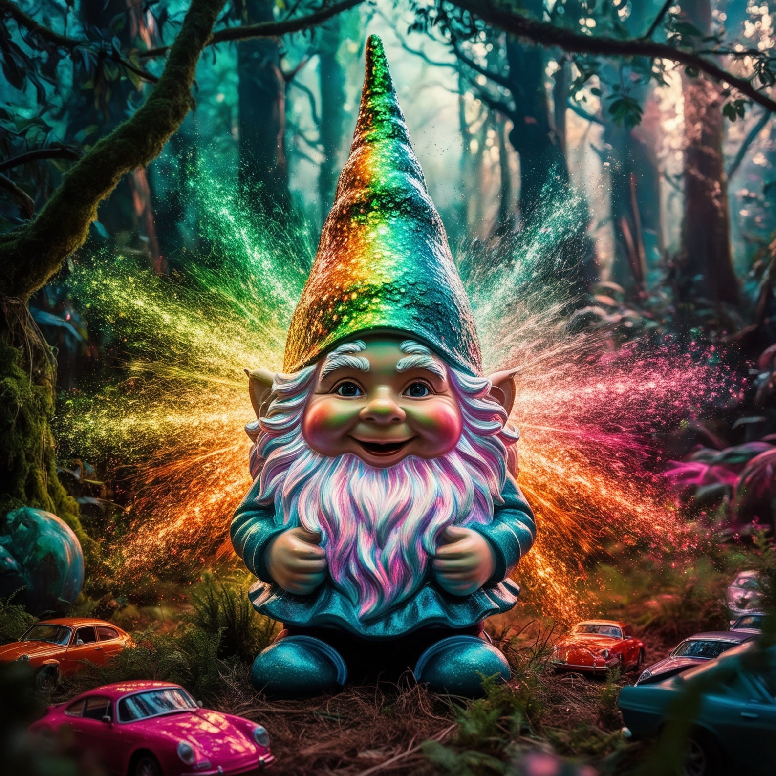 Ai-generated Gnome With Vibrant Colours! - Etsy