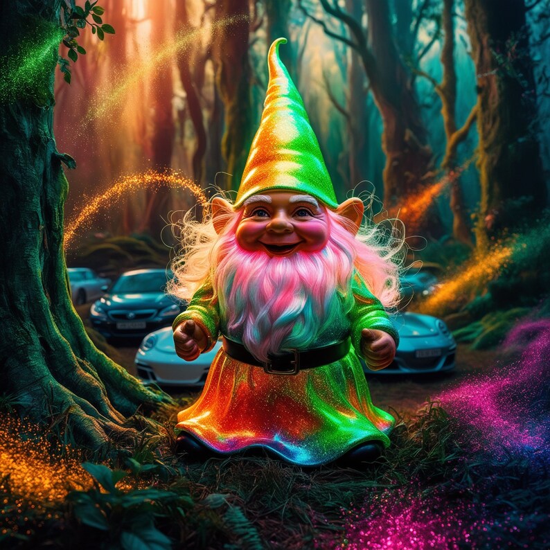 Ai-generated Gnome With Vibrant Colours! - Etsy