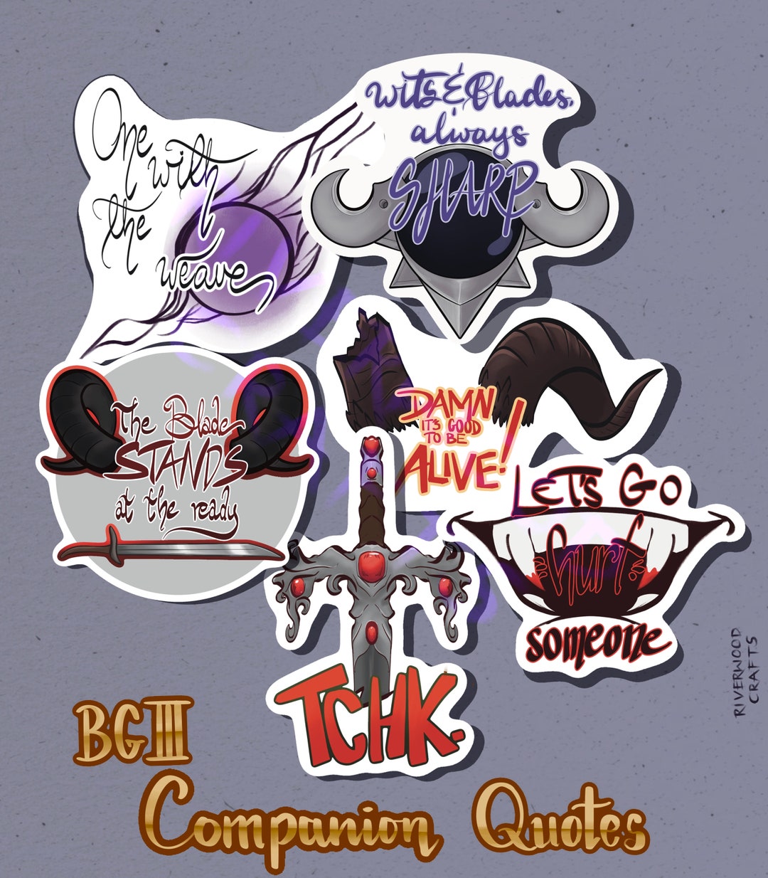 Baldur's Gate 3 Companion Quote Stickers, D&D Banter - Etsy